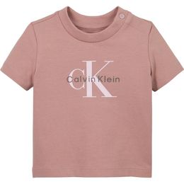 Calvin Klein Jeans M&auml;dchen T-Shirt &raquo;MONOGRAM SS T-SHIRT&laquo; f&uuml;r Babys bis 2 Jahre, Logo-Druck rosa 56