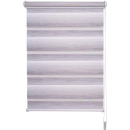 Liedeco Doppelrollo &raquo;Farbverlauf&laquo; Lichtschutz ohne Bohren beige Polyester 150cm, 45cm