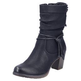 Rieker Damen Cowboy Stiefelette , Westernstiefelette, Stiefelette mit Slouchy-Schaft schwarz 40