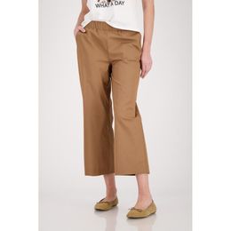 monari Damen Culotte &raquo;Hose Sarah s Basic Cotton&laquo; Regular fit mit elastischem Bund braun 42, N-Gr