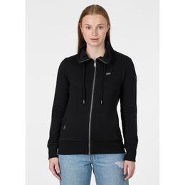 Ragwear Damen Sweatjacke &raquo;RONETTE A&laquo; Baumwollmischung mit Marken-Stickerei schwarz S