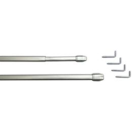 Indeko Scheibenstange &raquo;Scheibenstange ausziehbar 1-l&auml;ufig, 2 St&uuml;ck&laquo; &Oslash; 11 mm 1 l&auml;ufig-l&auml;ufig ausziehbar silber Eisen L: 60cm - 110cm &Oslash; 11mm, 2 Stk., 1 