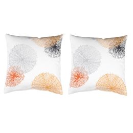 Home Wohnideen Dekokissen &raquo;SCOPPIO&laquo; Kissenh&uuml;lle mit F&uuml;llung orange Polyester B/L: 40cm x 40cm, 2 Stk.