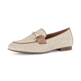 Gabor Herren Slipper Blockabsatz, Businessschuh, Ballerina mit goldfarbenem Schmuckelement 37