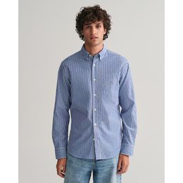 Gant Herren Langarmhemd &raquo;REG POPLIN STRIPE SHIRT&laquo; blau L, N-Gr