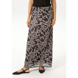 Aniston Casual Damen Aniston CASUAL Maxirock im extravaganten Flecken-Dessin 44