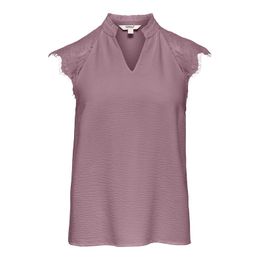 Only Damen Only Shirttop &raquo;ONLPLOY METTE SL LACE V-NECK TOP WVN&laquo; Kunstfaser, regular fit, V-Ausschnitt XL