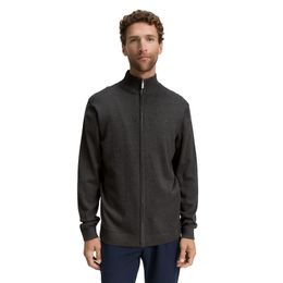 Tom Tailor Herren Tom Tailor Strickjacke mit Logo Stickerei schwarz 3XL