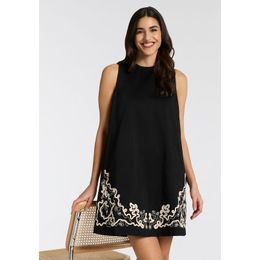 BOSS Orange Damen BOSS Orange Minikleid &raquo;Dembrolai Premium Damenmode&laquo; Eingrifftaschen mit Stickereien, A-Linie 42, N-Gr