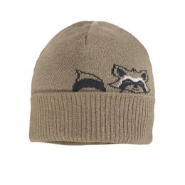 MaxiMo Jungen MaxiMo Strickm&uuml;tze mit Umschlag im Waschb&auml;r-Design braun 55