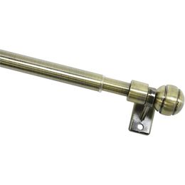 Gardinia Scheibenstange &raquo;Caf&eacute;hausstange Metall&laquo; &Oslash; 10 mm 1 l&auml;ufig-l&auml;ufig ausziehbar Serie Caf&eacute;hausstange Meran &Oslash; 8/10 mm gold Metall L: 60cm - 100cm &Oslash; 