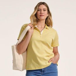 LANDS' END Supima-Poloshirt f&uuml;r Damen, Damen, size: regular, Gelb, Baumwolle, by Lands' End