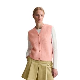 Marc O'Polo Marc O'polo Denim Damen Marc O'Polo DENIM Pullunder mit Kn&ouml;pfen, regular fit, aus Wolle-Mix, moderne Zickzack-Struktur L