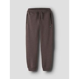 name it Jungen Jogginghose &raquo;NKMVIMO f&uuml;r Jungen mit B&uuml;ndchen und Stretchkomfort&laquo; unifarben, casual, regular fit, Baumwollmischung, Rundhals braun 164, 