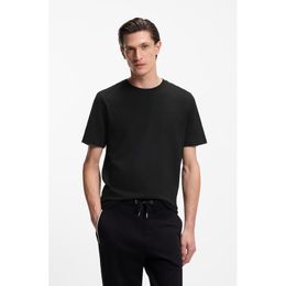 BOSS Herren BOSS T-Shirt &raquo;Tiburt&laquo; mit Jacquard-Struktur, regular fit schwarz M
