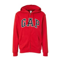 GAP Zip-Up Hoodie 'HERITAGE' male size XS Dark blue / bright red / White