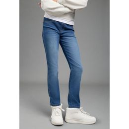 H.I.S. H.I.S M&auml;dchen Jeansjeggings &raquo;Jeggings mit leicht ausgestelltem Bein&laquo; eng anliegende Passform, innenliegender Gummizug am Bund 152, N-Gr
