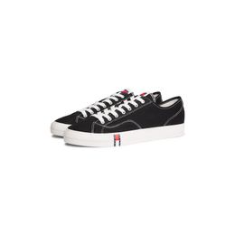 Tommy Jeans Herren Sneaker &raquo;ARCHIVE VULC Y2K&laquo; Freizeitschuh, Halbschuh, Schn&uuml;rschuh mit Logoflagge im Plateau schwarz 42