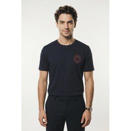 Hugo Herren Hugo T-Shirt &raquo;Nemodo&laquo; Rundhalsausschnitt, reine Baumwolle, Brustdruck blau M