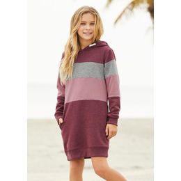 Kidsworld M&auml;dchen Kidsworld Sweatkleid Eingrifftaschen lang, sportliches Streifendesign, aus Baumwollmischung, Langarm bunt 164/170, N-Gr