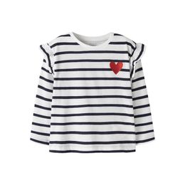 name it M&auml;dchen Langarmshirt &raquo;NMFTOVELINA LS NREG TOP PB&laquo; wei&szlig; 80