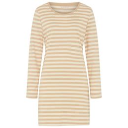 Vivance Dreams By Lascana Damen Vivance Dreams by Lascana Nachthemd Ohne Taschen mit naturfarbenen Prints beige 36/38, N-Gr