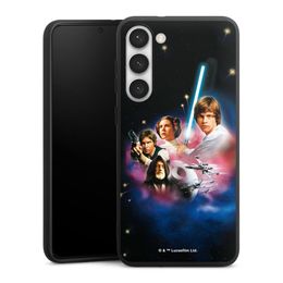 DeinDesign Galaxy S23+ Handy Premium Silikon H&uuml;lle Handyh&uuml;lle schwarz Case Star Wars Lightsaber Merchandise Silikon Premium Case