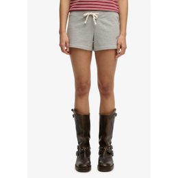 Superdry Damen Shorts &raquo;ATH ESS JERSEY SCRIPT SHORT&laquo; mit Baumwolle und Jersey, Slim Fit, melierte Optik grau M, N-Gr