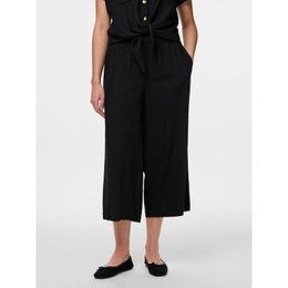 Pieces Damen Pieces Schlupfhose &raquo;PCPIA HW WIDE CULOTTE WVN NOOS&laquo; Sommerhose, mit Leinen schwarz S (36), N-Gr