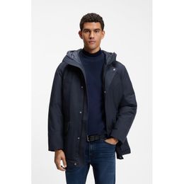 BOSS Orange Herren BOSS Orange Parka &raquo;Osiass1&laquo; mit Kapuze im Relaxed Fit, wasserabweisend blau 50