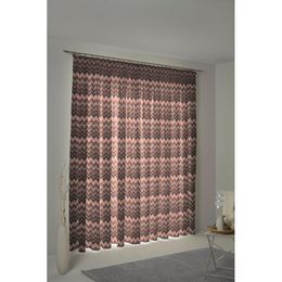 WIRTH Vorhang &raquo;Benewitz&laquo; Kr&auml;uselband 1 Stk. tlg. orange Jacquard, Baumwolle, Polyester 125cm, Kr&auml;uselband, 65cm