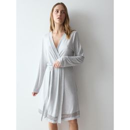 Triumph Damen Morgenmantel &raquo;Comfort Allure Robe&laquo; weich und pflegeleicht grau 40/42