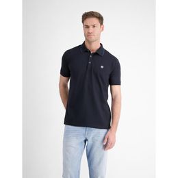 Lerros Herren Lerros Poloshirt mit Logo Stickerei blau M