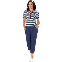 WITT Damen 7/8-Jeans mit Zierriegel am Abschluss, blue-stone-washed, Gr&ouml;&szlig;e 40