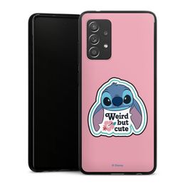 DeinDesign Galaxy A52s 5G Handy Silikon H&uuml;lle Case schwarz Handyh&uuml;lle Lilo & Stitch Sayings Disney