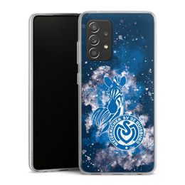 DeinDesign Galaxy A52s 5G Handy Silikon H&uuml;lle Case transparent Handyh&uuml;lle Msv Duisburg Official Licensed Product Water Colour Silikon Case