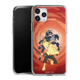 DeinDesign iPhone 11 Pro Max Handy Silikon H&uuml;lle Case transparent Handyh&uuml;lle Sasuke Sakura Naruto Shippuden Silikon Case