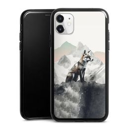 DeinDesign iPhone 11 Handy Silikon H&uuml;lle Case schwarz Handyh&uuml;lle Fox Mountain Nature