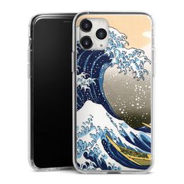 DeinDesign iPhone 11 Pro Max Handy Silikon H&uuml;lle Case transparent Handyh&uuml;lle Die Gro&szlig;e Welle Vor Kanagawa Katsushika Hokusai Kunst Silikon Case