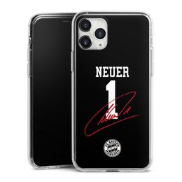 DeinDesign iPhone 11 Pro Max Handy Silikon H&uuml;lle Case transparent Handyh&uuml;lle Manuel Neuer Fc Bayern M&uuml;nchen Fcb Silikon Case