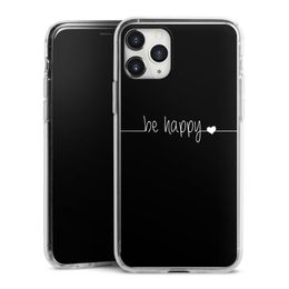 DeinDesign iPhone 11 Pro Max Handy Silikon H&uuml;lle Case transparent Handyh&uuml;lle Happiness Statement Sayings Silikon Case