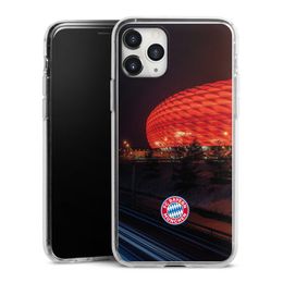 DeinDesign iPhone 11 Pro Max Handy Silikon H&uuml;lle Case transparent Handyh&uuml;lle Fc Bayern M&uuml;nchen Stadium Fcb Silikon Case