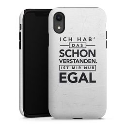 DeinDesign iPhone Xr Handy Panzer Handyh&uuml;lle robuste Outdoor H&uuml;lle Schutzh&uuml;lle matt Spruch Sayings Statement Tough Case