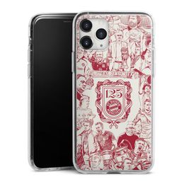 DeinDesign iPhone 11 Pro Max Handy Silikon H&uuml;lle Case transparent Handyh&uuml;lle Official Licensed Product Fcb 125 Jahre Fc Bayern M&uuml;nchen Silikon Case