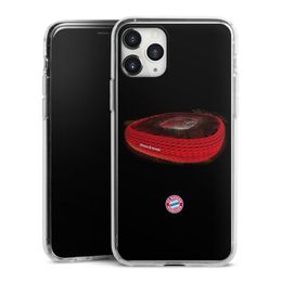 DeinDesign iPhone 11 Pro Max Handy Silikon H&uuml;lle Case transparent Handyh&uuml;lle Fcb Official Licensed Product Fc Bayern M&uuml;nchen Stadium Silikon Case