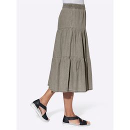 WITT Damen Jeansrock in Stufenform, grey denim, Gr&ouml;&szlig;e 22