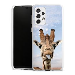 DeinDesign Galaxy A33 5G Handy Silikon H&uuml;lle Case wei&szlig; Handyh&uuml;lle Giraffe Africa Photography Silikon Case