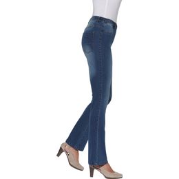 WITT Damen Bootcut-Jeans in Schlupfform, blue-stone-washed, Gr&ouml;&szlig;e 42