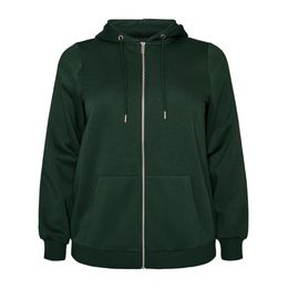 ZIZZI Sweatjacke 'FLAMELA' Damen Gr&ouml;&szlig;e 9XL/10XL dunkelgr&uuml;n