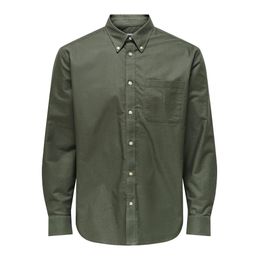 Only & Sons Button Up Shirt 'ONSOXFORD' male size XXL Jade